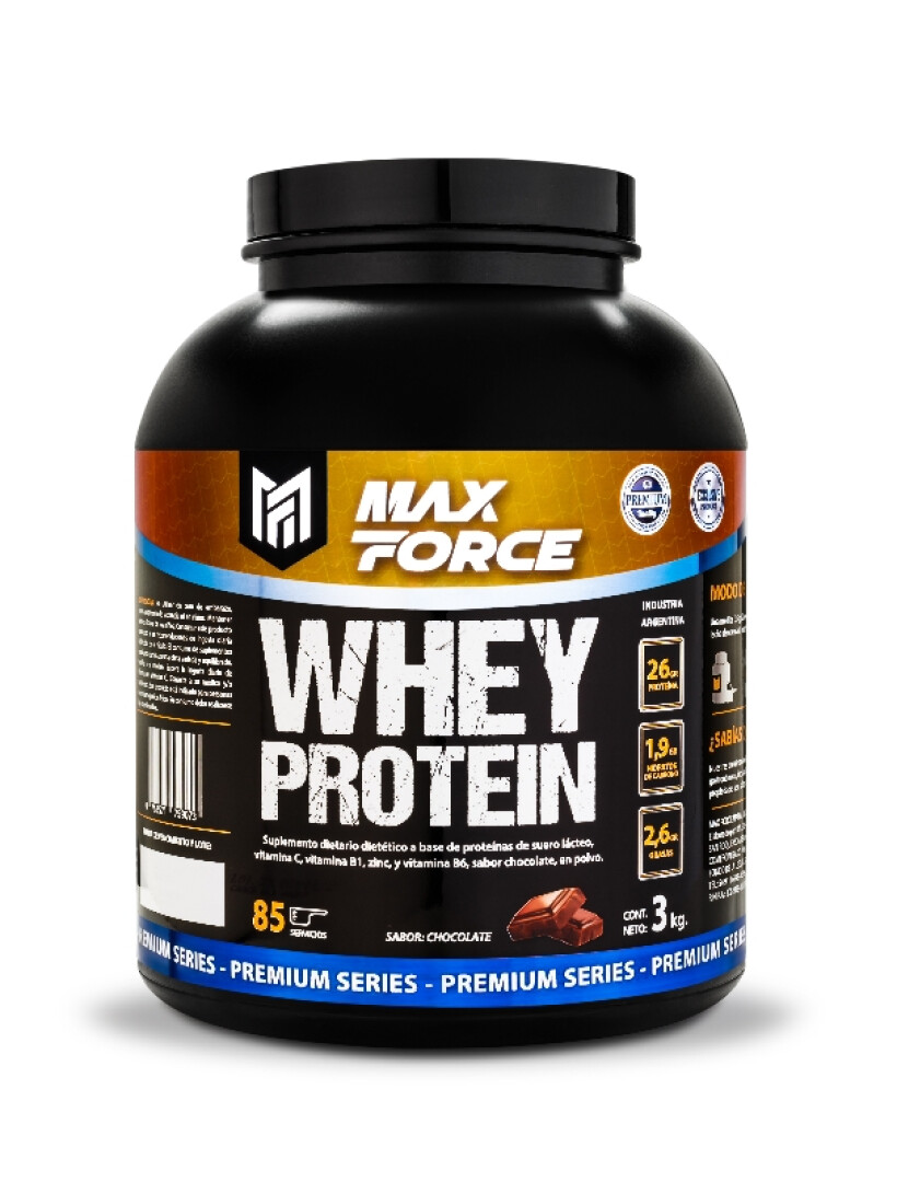 MAX FORCE WHEY PROTEIN 3 KG CHOCOLATE | V y J Suplementos